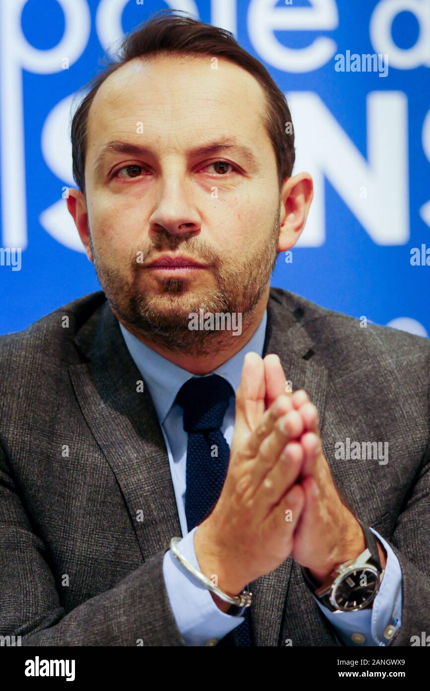 French Deputy Sebastien Chenu (RN), attends Press Conference, Vaulx-en ...