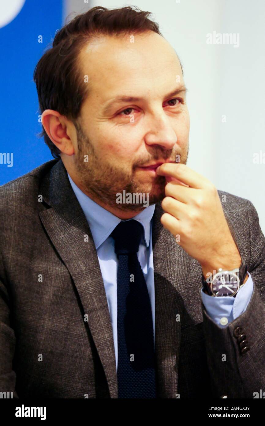 French Deputy Sebastien Chenu (RN), attends Press Conference, Vaulx-en ...