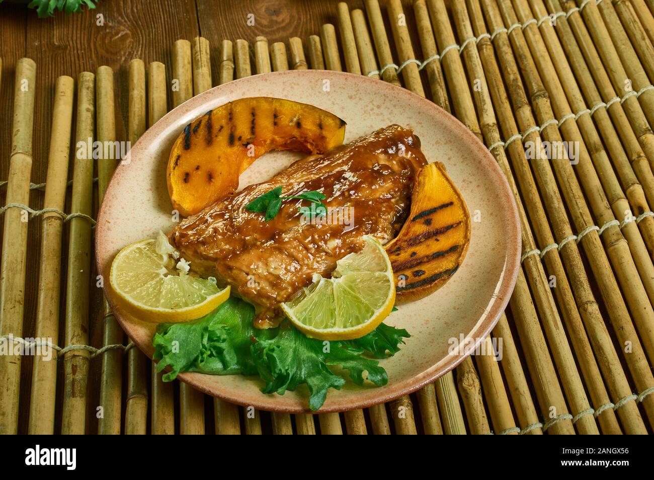 Whisky Salmon, salmon fillets are grilled hot and fast with a sweet ...