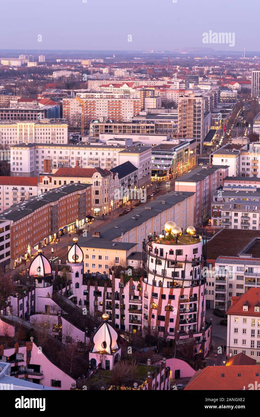 Magdeburg, Germany. 16th Jan, 2020. View of the "Green Citadel" from ...
