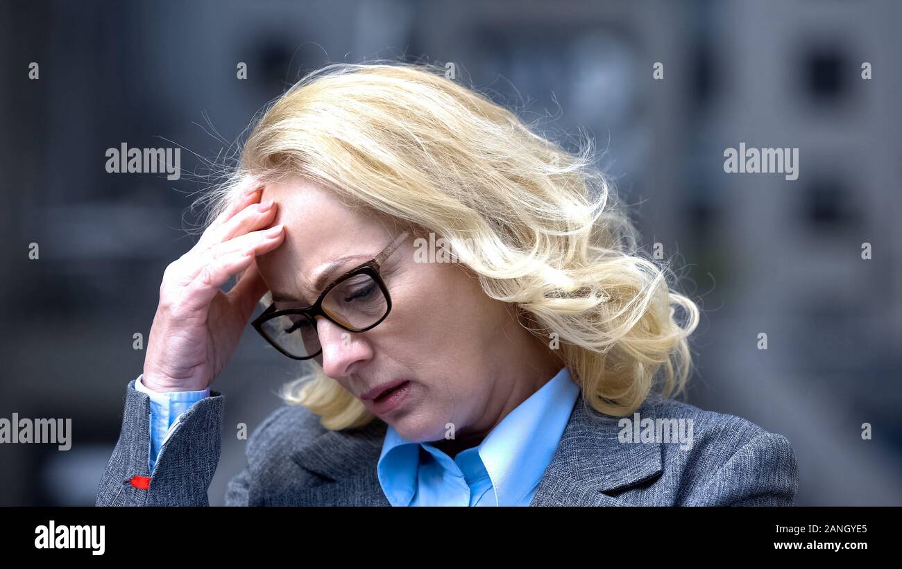 Desperate company boss thinking hi-res stock photography and images - Alamy