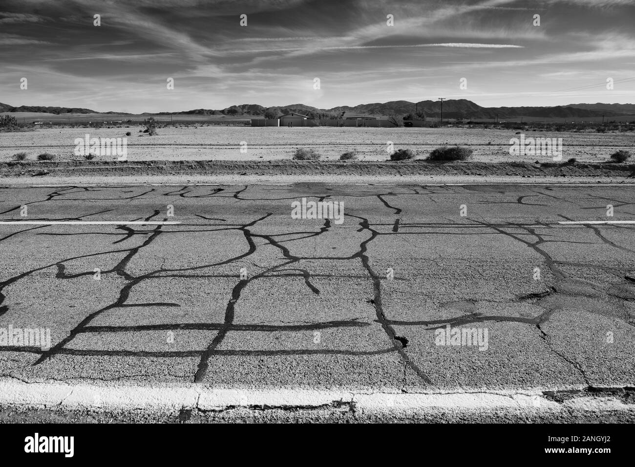 Road trip on empty Black and White Stock Photos & Images - Alamy