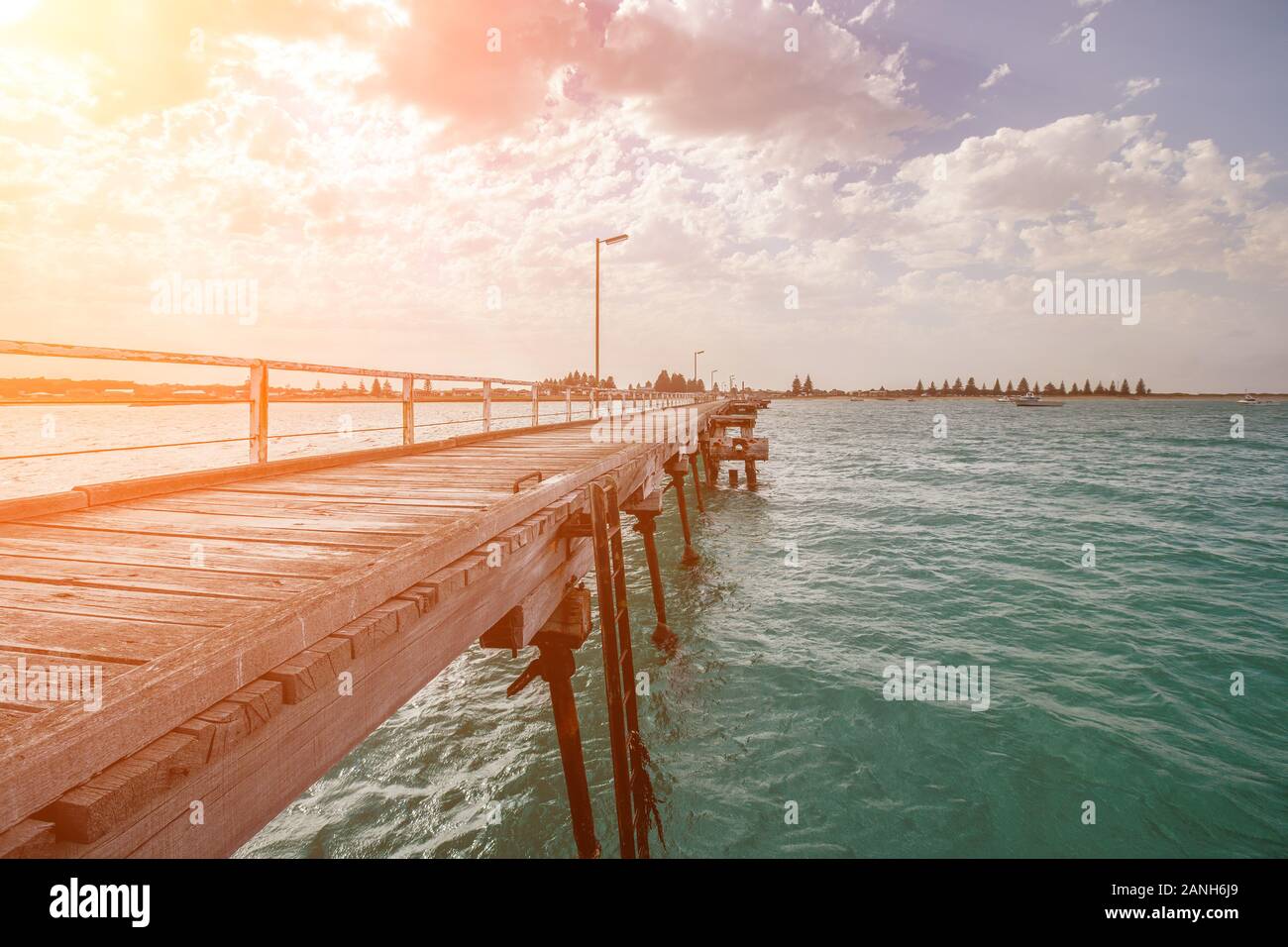 Long wooden jetty hi-res stock photography and images - Alamy