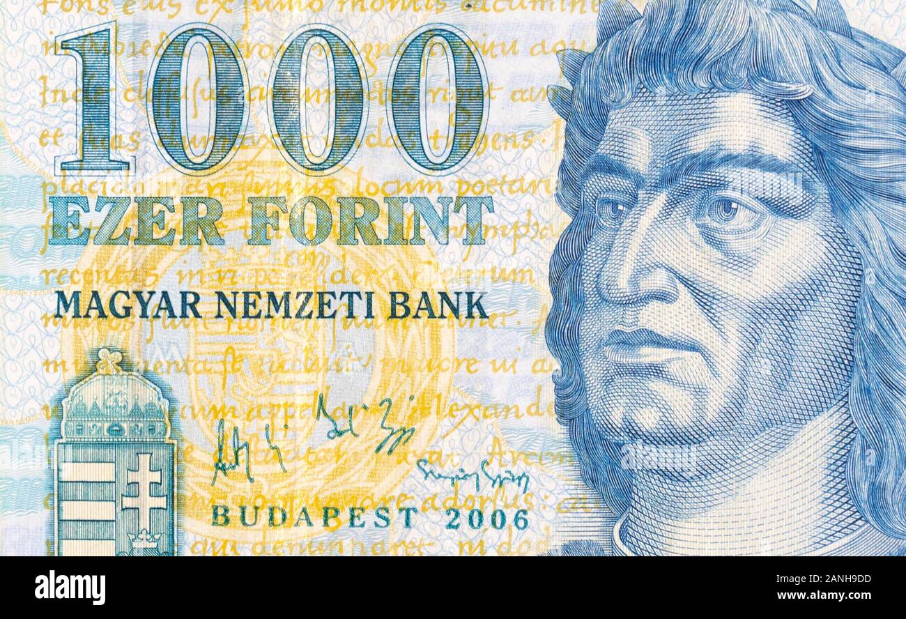 Hungarian bank note 1000 hi-res stock photography and images - Alamy