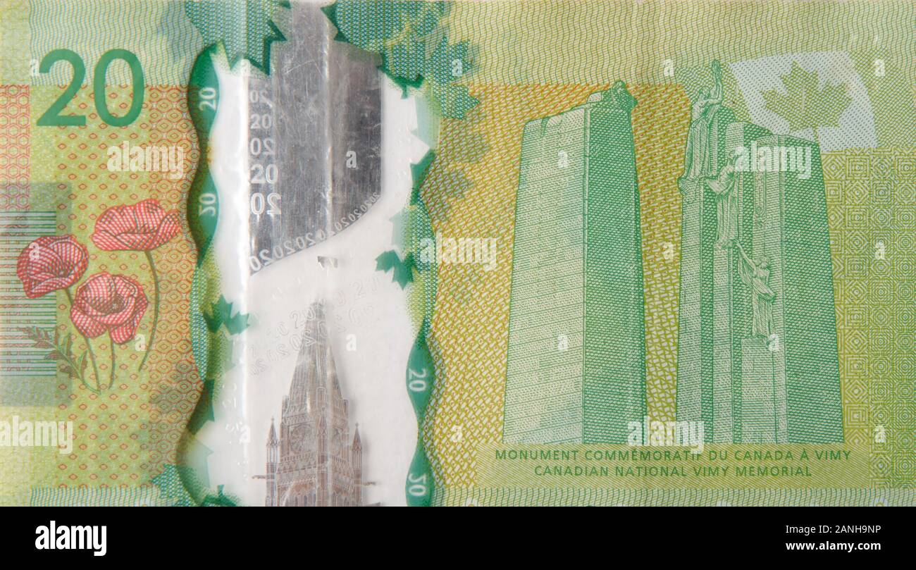 Canadian National Vimy Ridge Memorial from Canada 20 Dollars 2012 ...