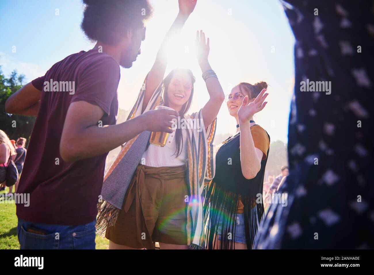 Dancing friends carnival hi-res stock photography and images - Alamy