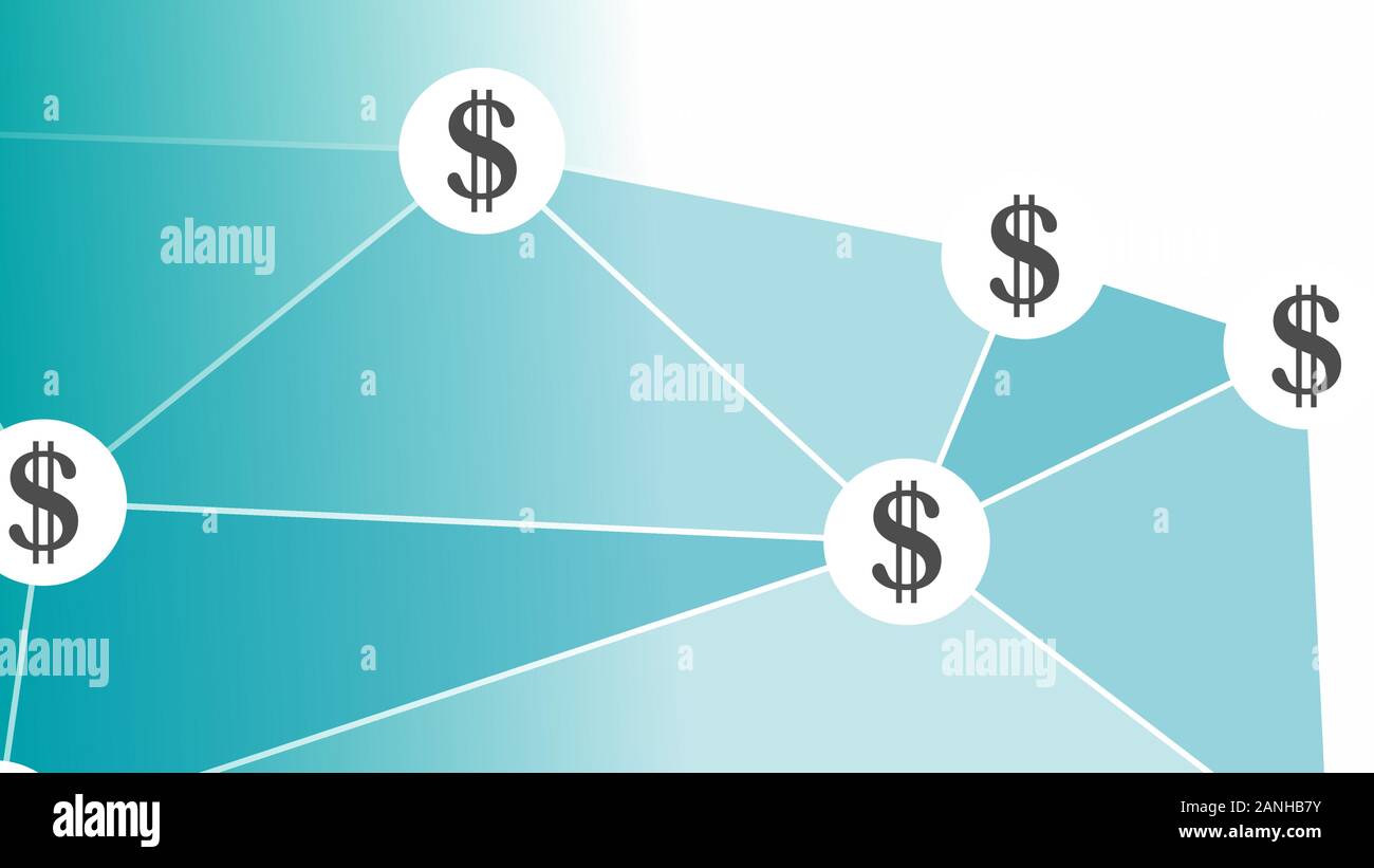 Money connection in digital web, vector abstract financial background ...