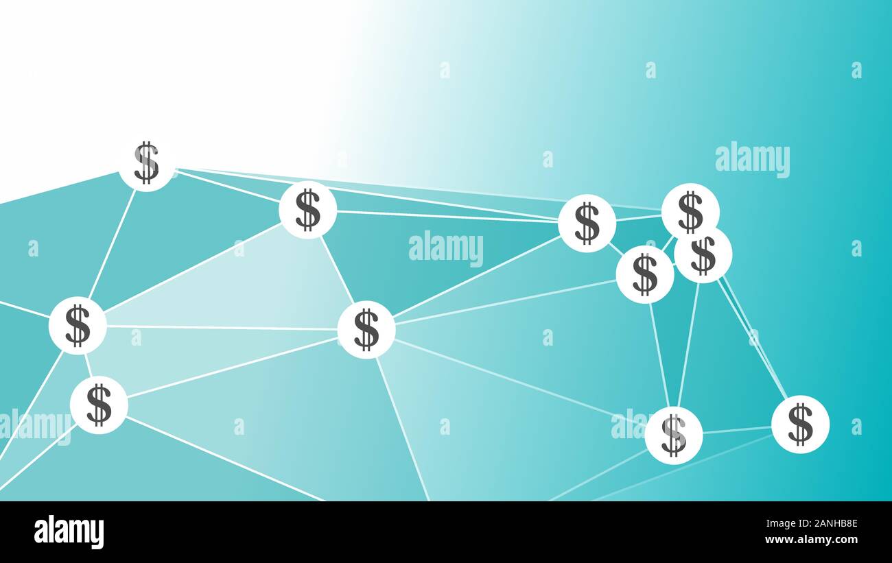 American dollar digital payment connection vector conception Stock ...