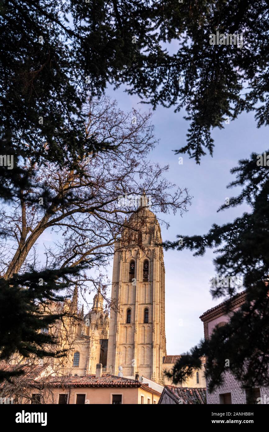 The tower of segovia cathedral hi-res stock photography and images - Alamy