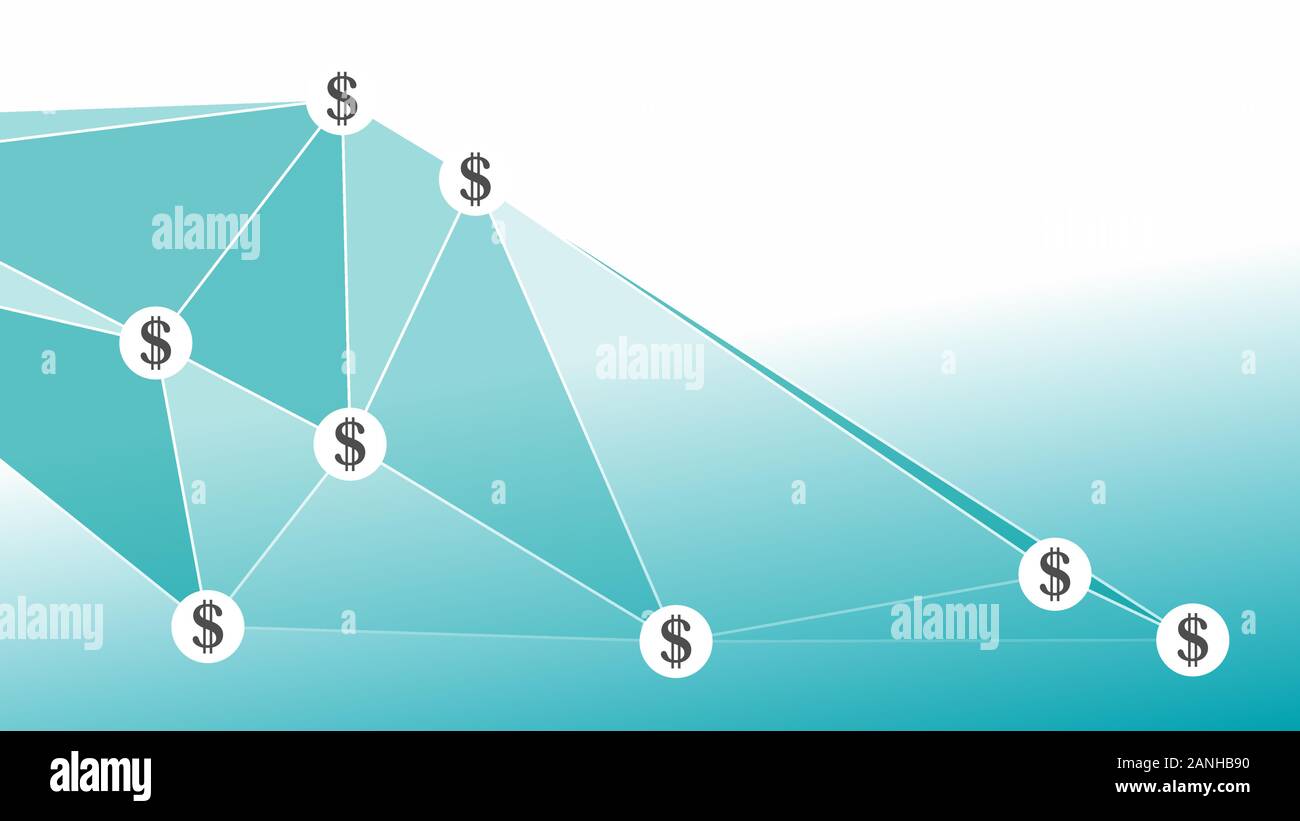 Connection dollar business, connected finance vector illustration Stock ...