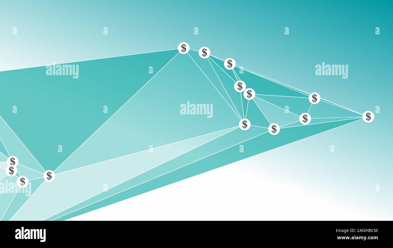 Money vector diagram connections, dollar network payment pattern Stock ...