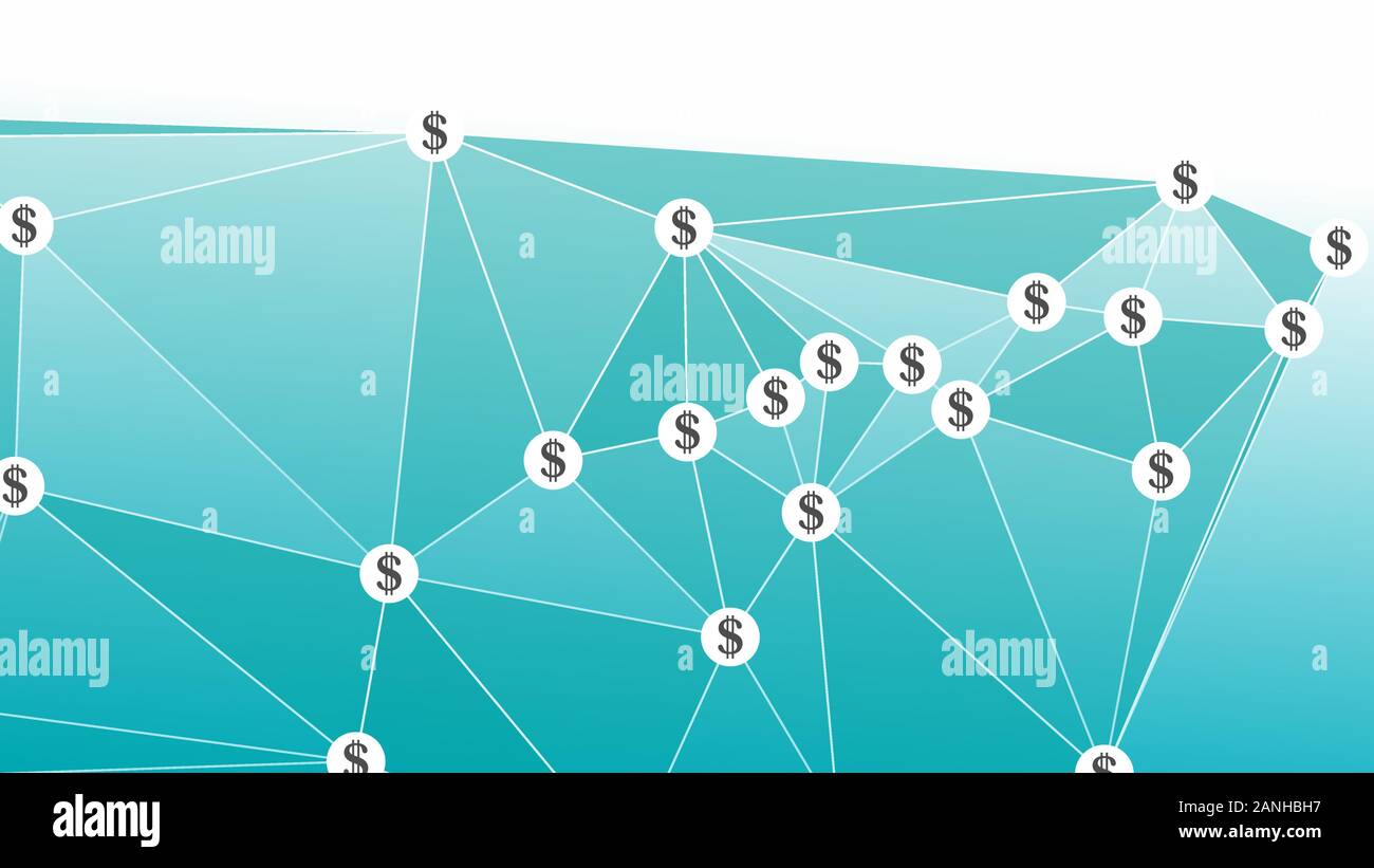 Bank connections finance presentation vector background concept Stock ...