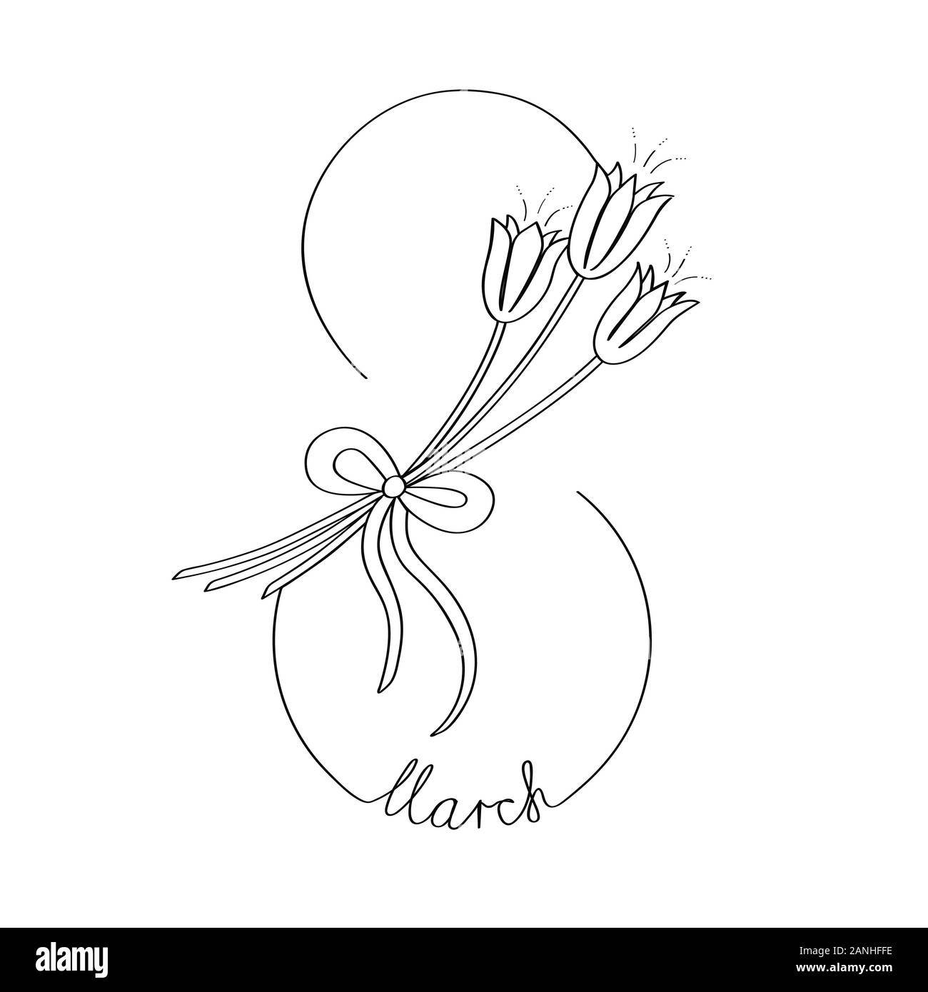 Line drawing of figure of eight knot Stock Vector Images - Alamy