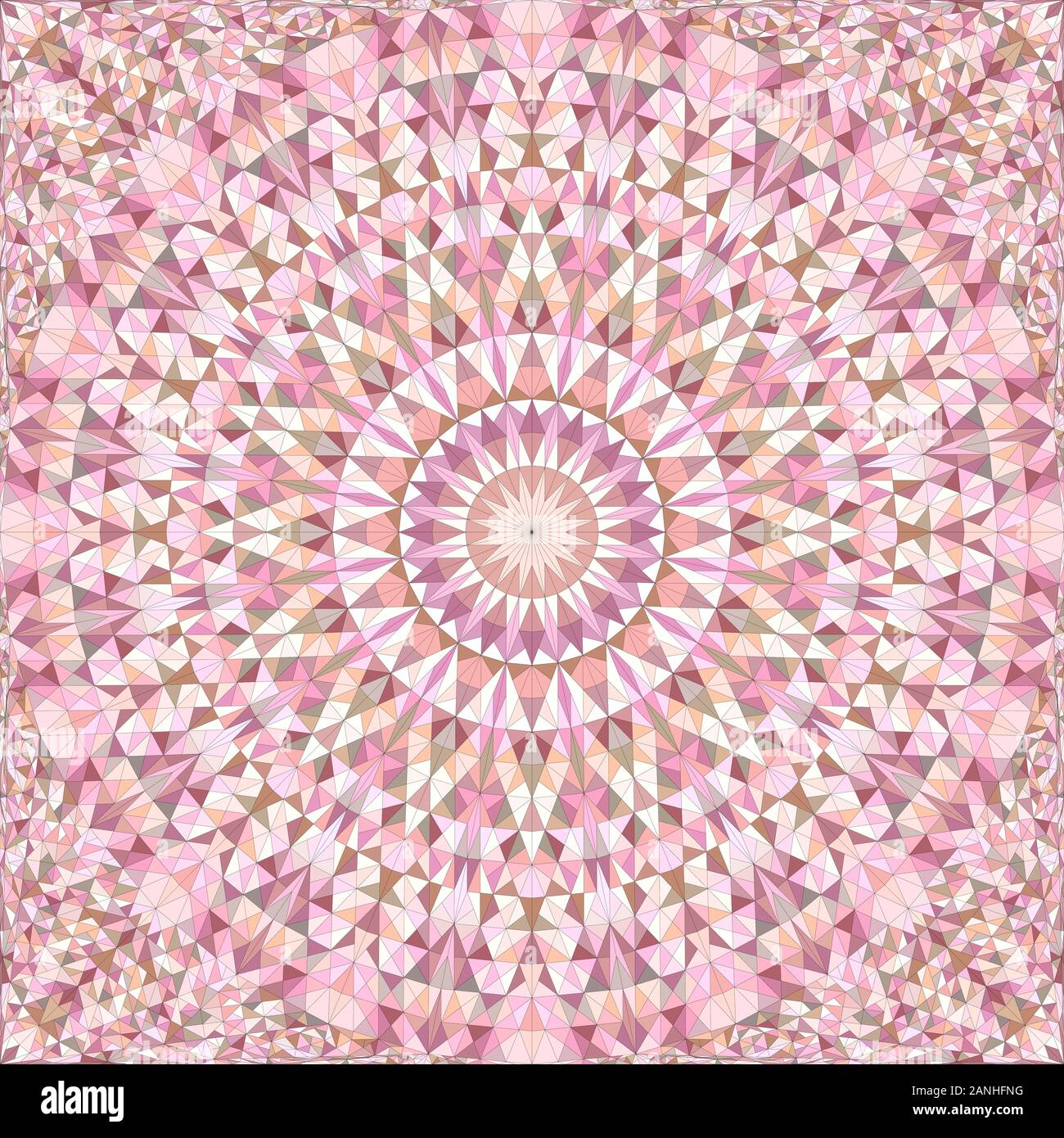 Pink repeating kaleidoscope pattern background - abstract ethnic vector ...