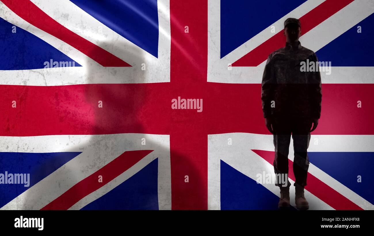 British soldier and silhouette hi-res stock photography and images - Alamy