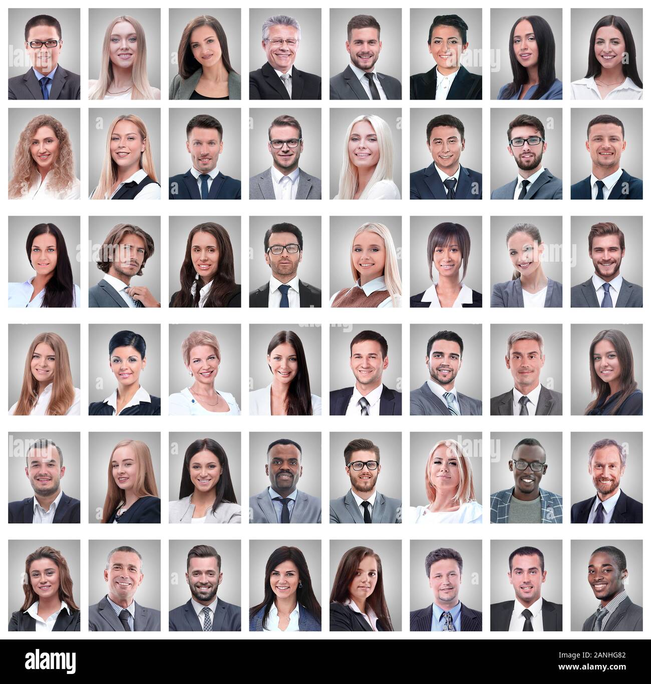 portraits of successful young businessmen isolated on white Stock Photo ...