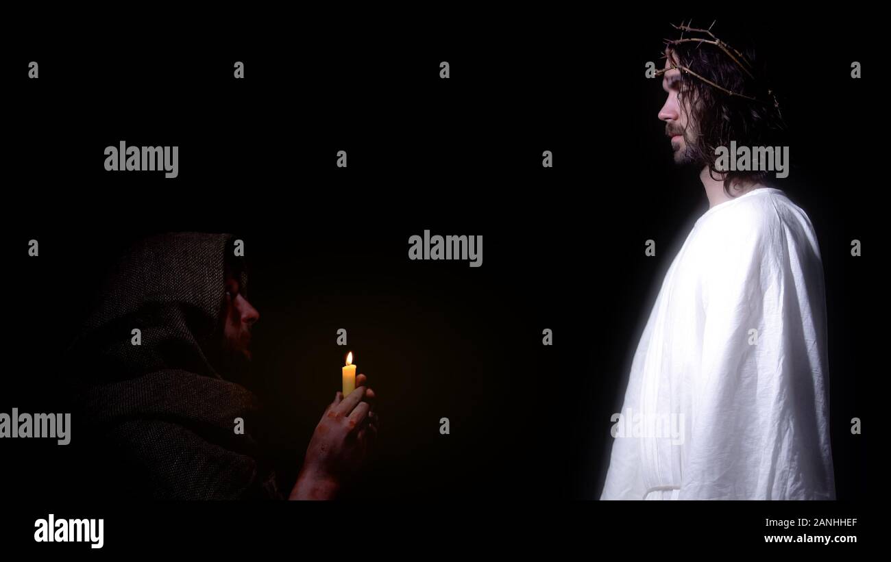 Jesus as beggar hi-res stock photography and images - Alamy