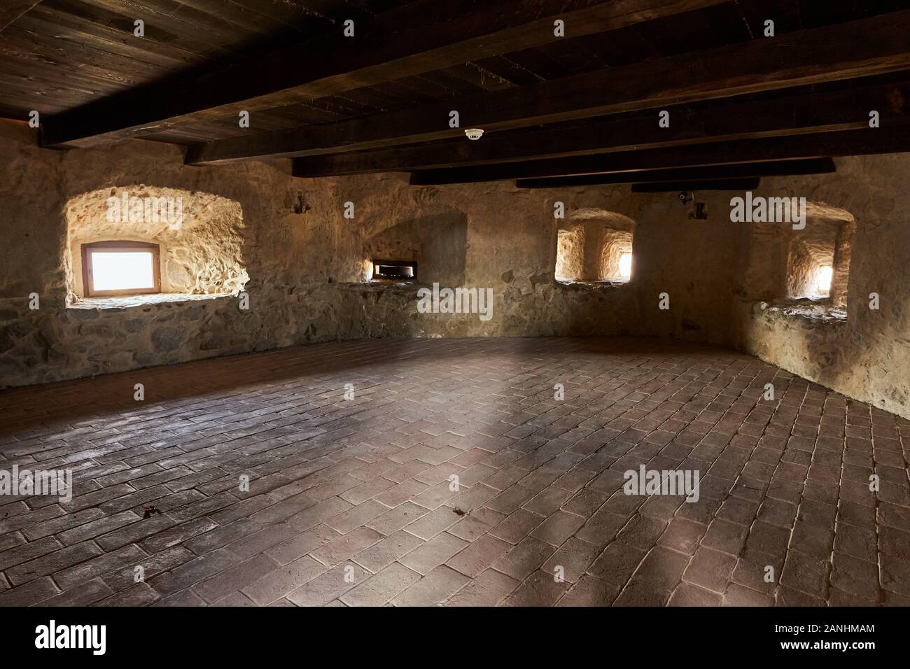 Interior of a room from a medieval fortress Stock Photo - Alamy