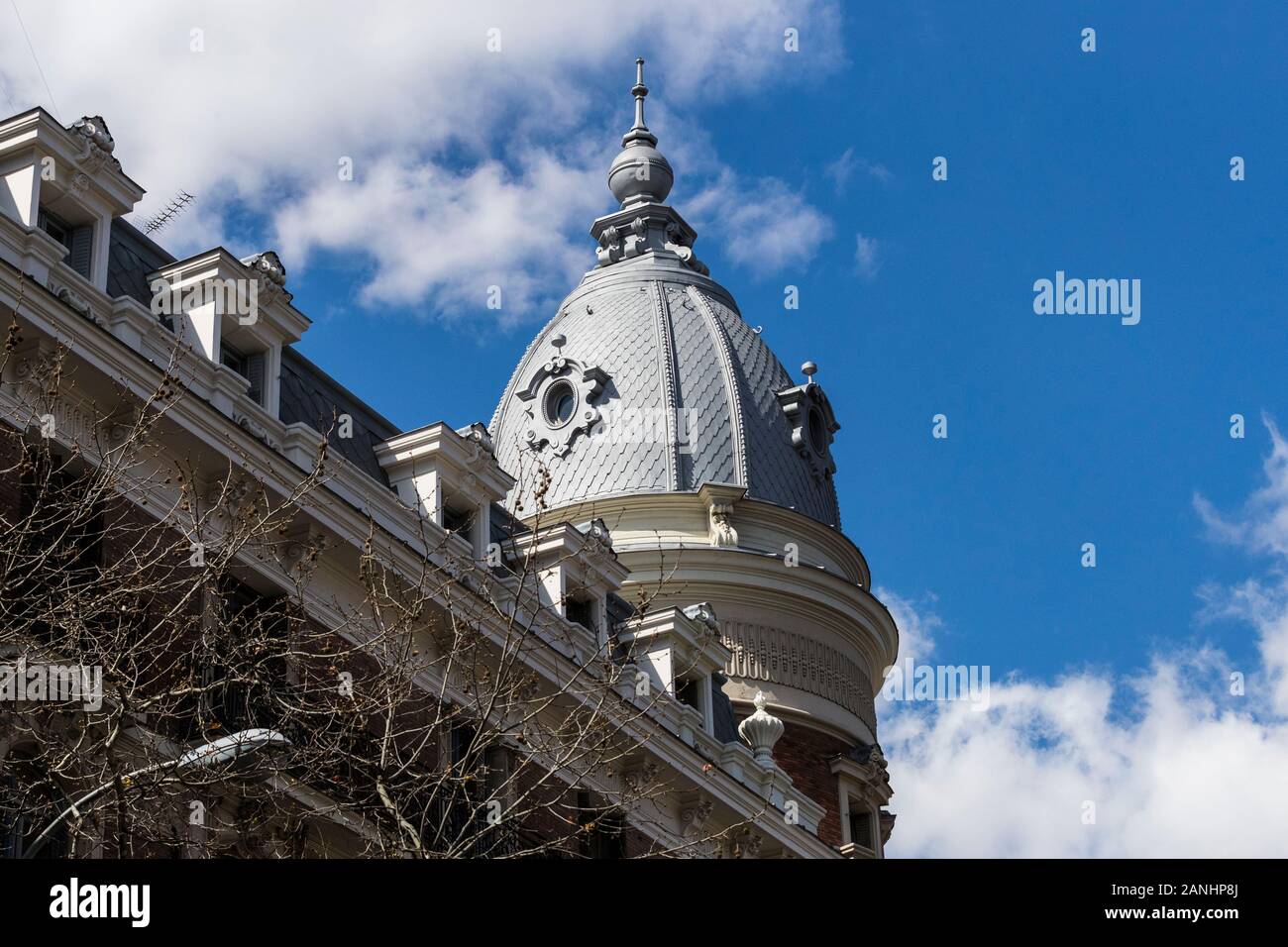 Elements of the architecture of Spain's capital city of Madrid Stock ...