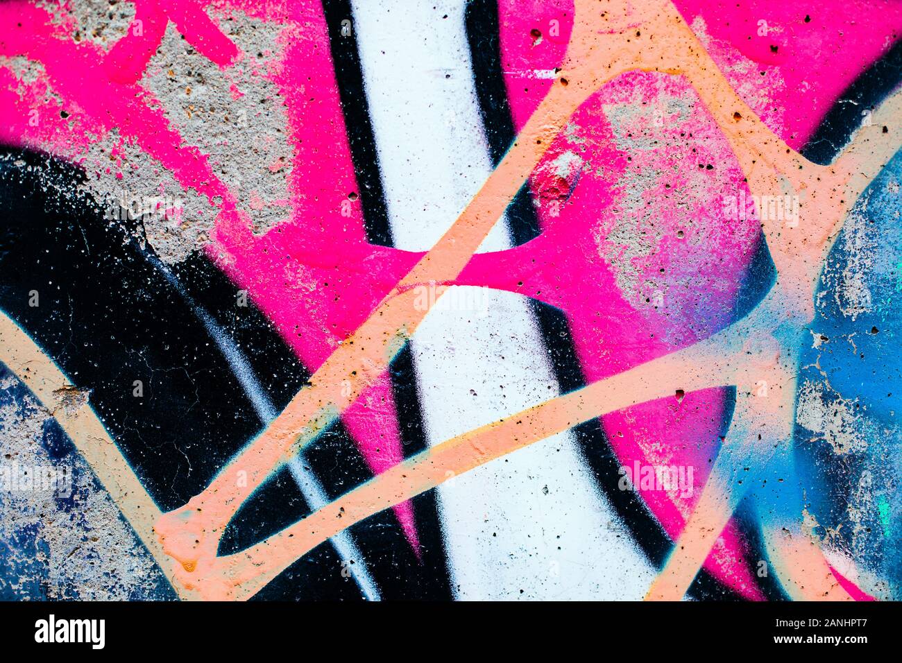 Closeup of colorful urban wall texture. Modern pattern for wallpaper ...