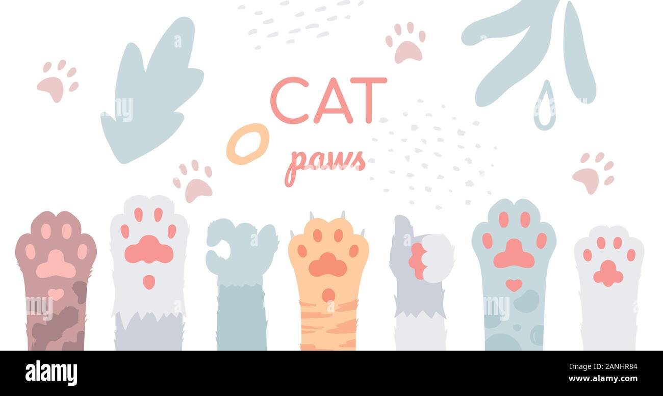 Kitten feet Stock Vector Images - Alamy