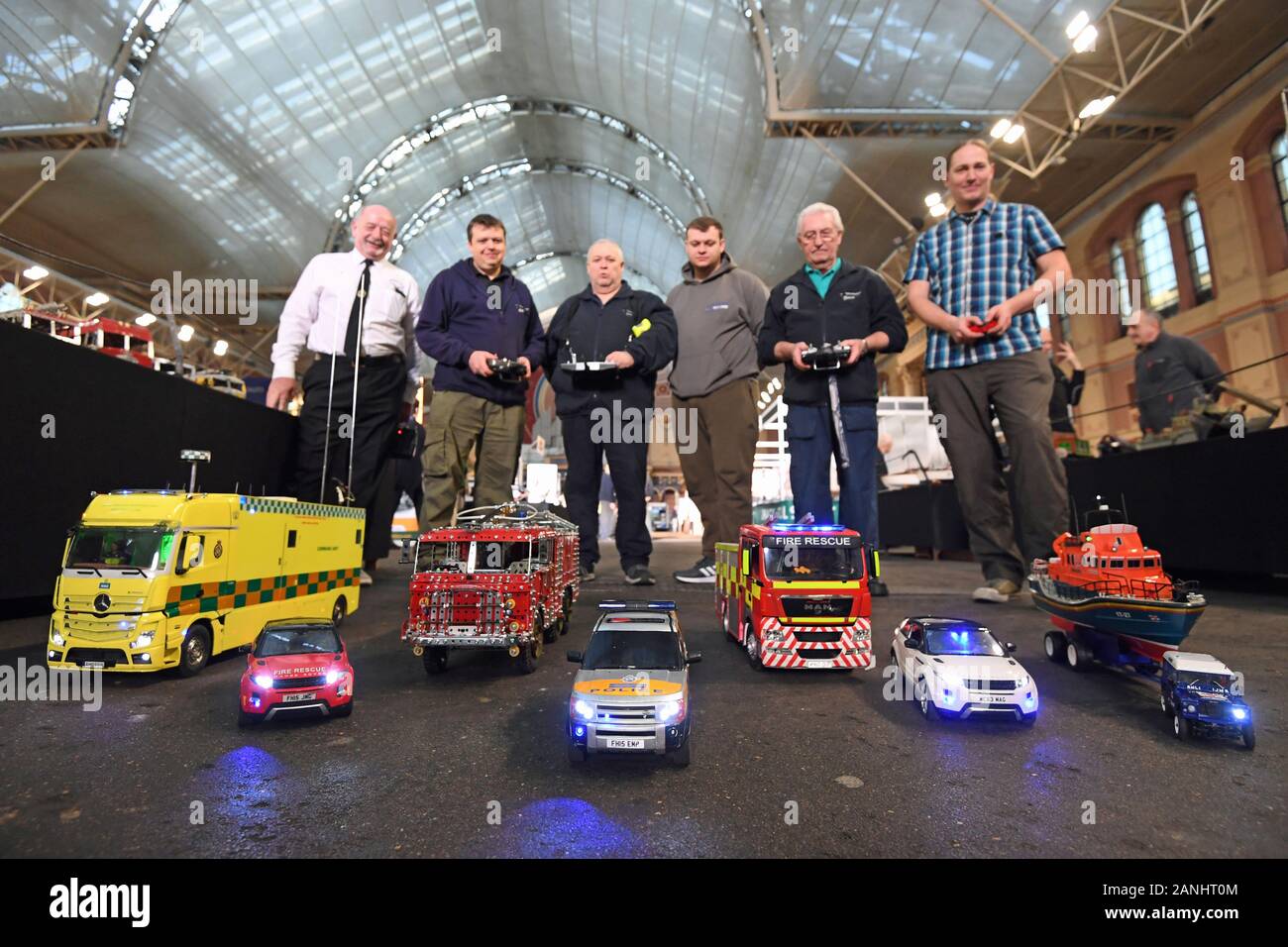 Model engineers with their model emergency service themed vehicles ...