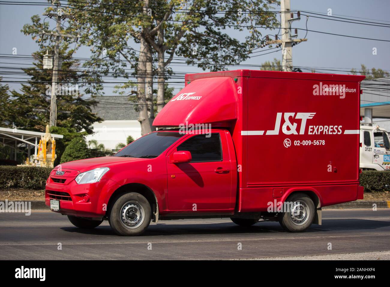 Chiangmai, Thailand - January 17 2020: J and T Logistics Container ...