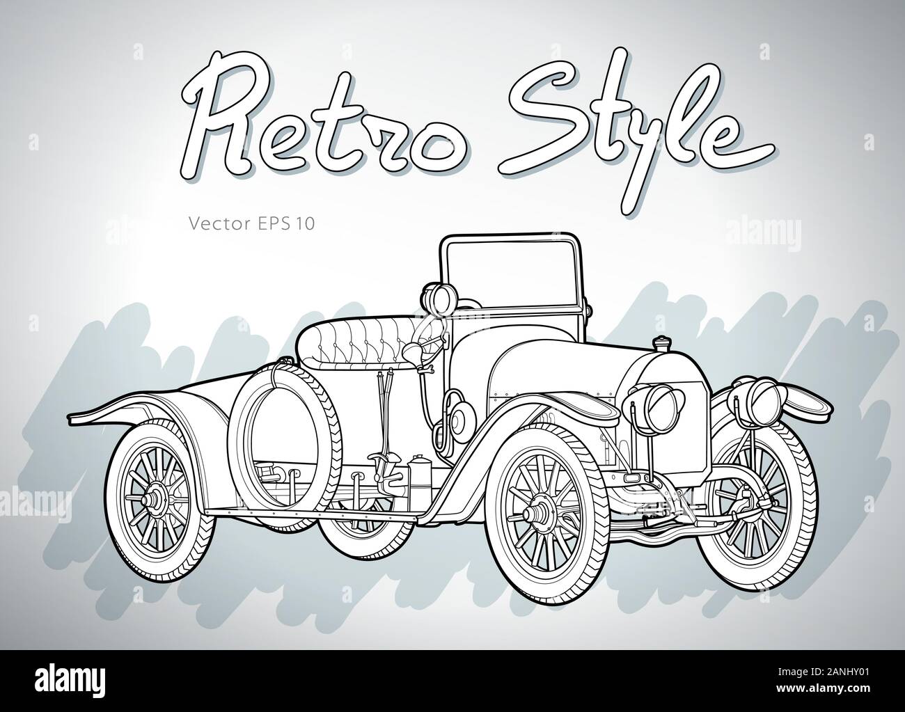 1920s car drawing Stock Vector Images - Alamy