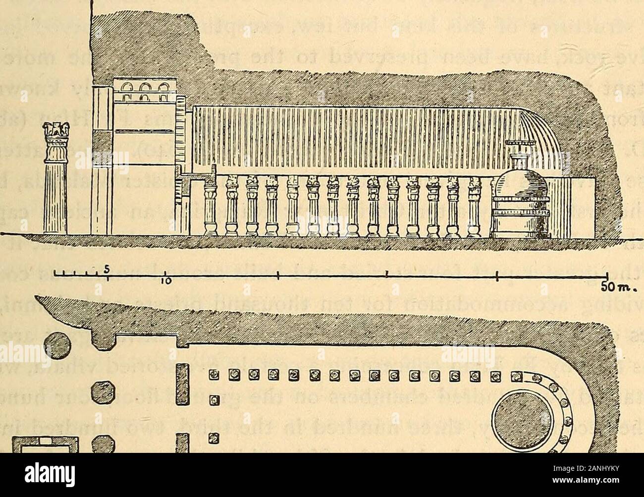 History of mediæval art . Fig- 75-—Chaitya Temple of Bhaja. The facade ...