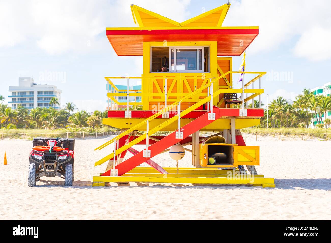Miami beach baywatch tower in hi-res stock photography and images - Alamy