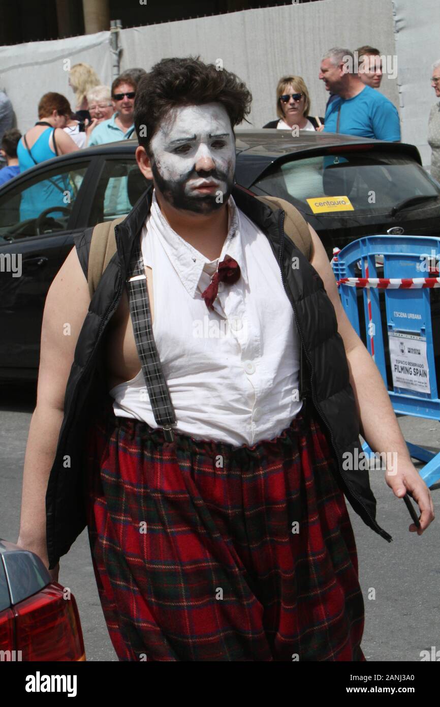 unknow nClown actor benidorm series 10 Stock Photo - Alamy