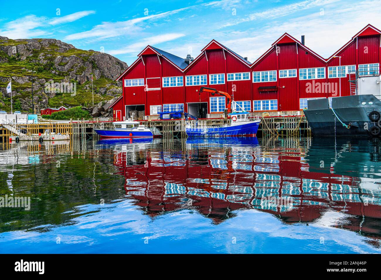 Norway. Norvegia. Lofoten Islands. Lofoten Seafood Center, Mortsund ...