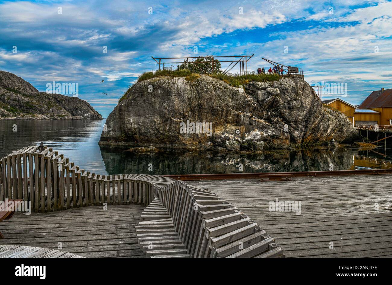 Norway. Norvegia. Lofoten Islands. Fishing village of Nusfjord Stock ...