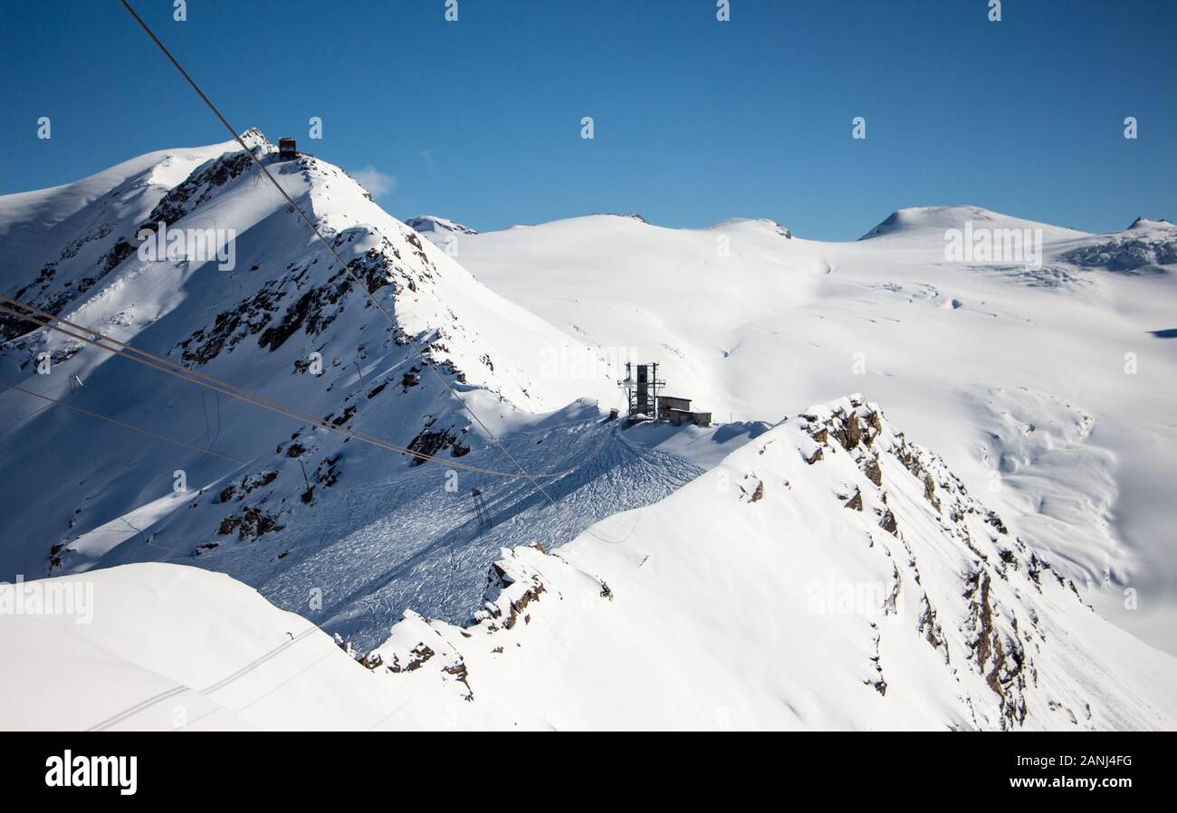 Zermatt rote nase stockhorn mountain winter snow landscape Swiss Alps ...