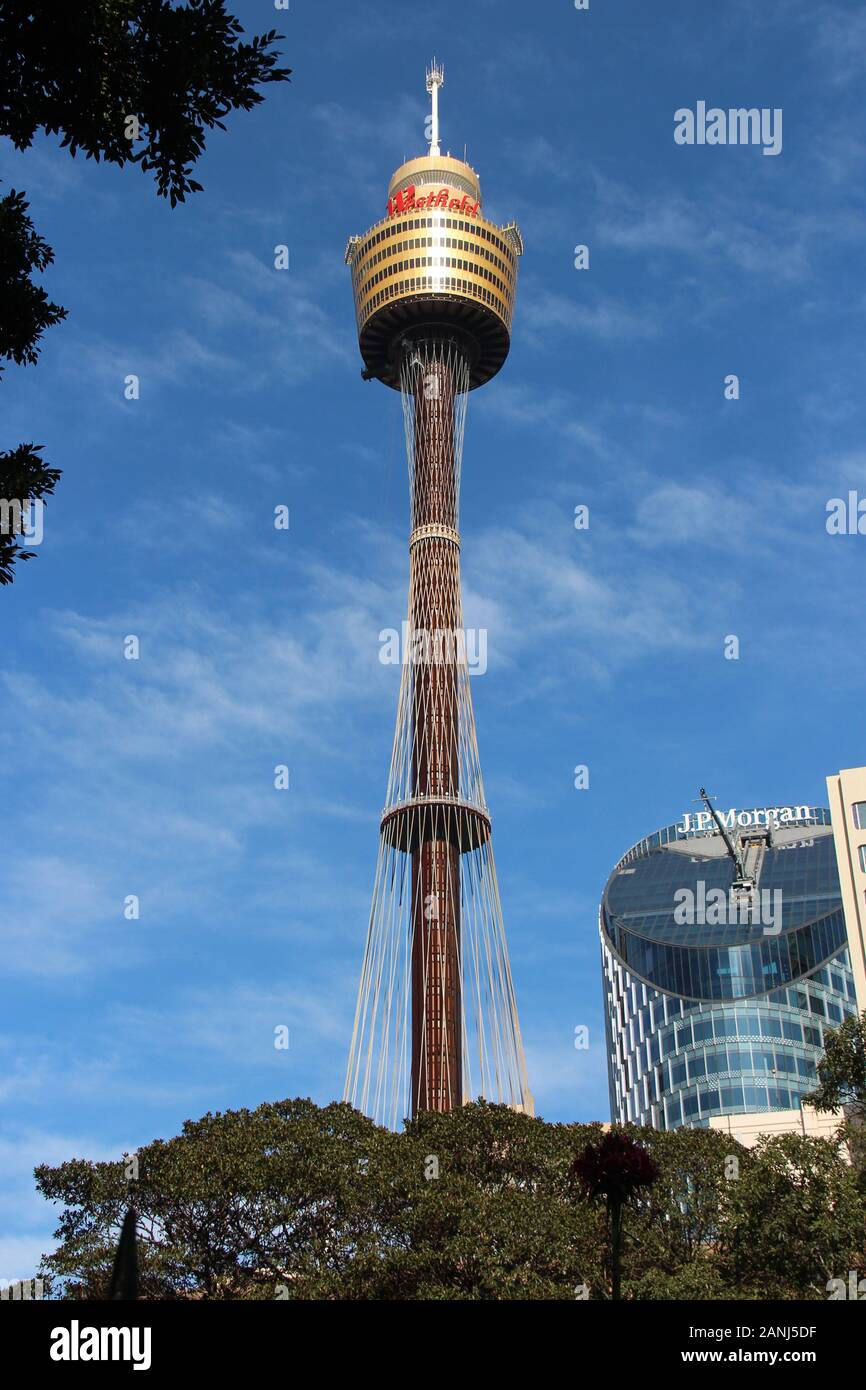 the sydney tower in sydney (australia Stock Photo - Alamy