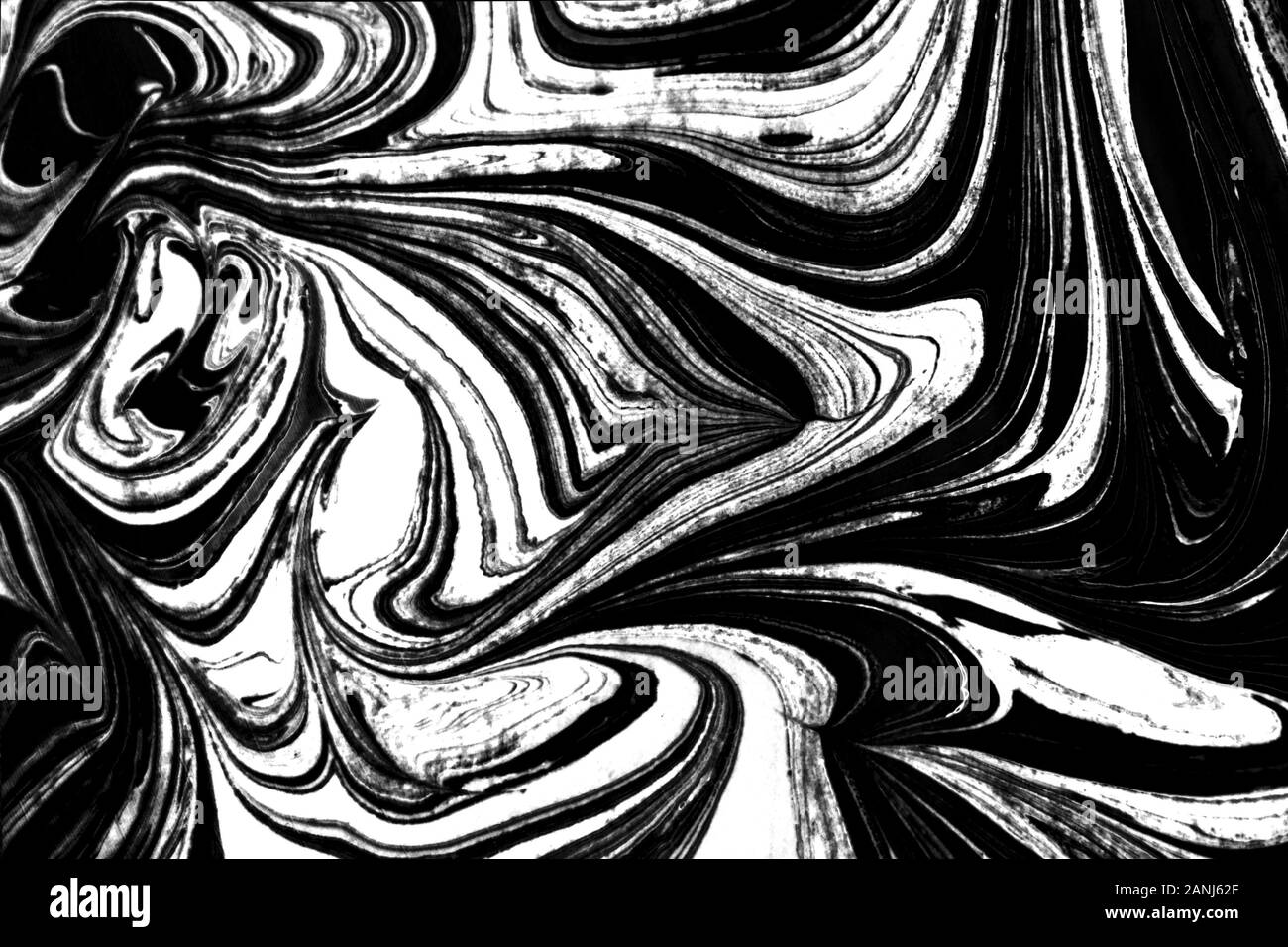Black and white fluid painting abstract texture, art technique Stock ...