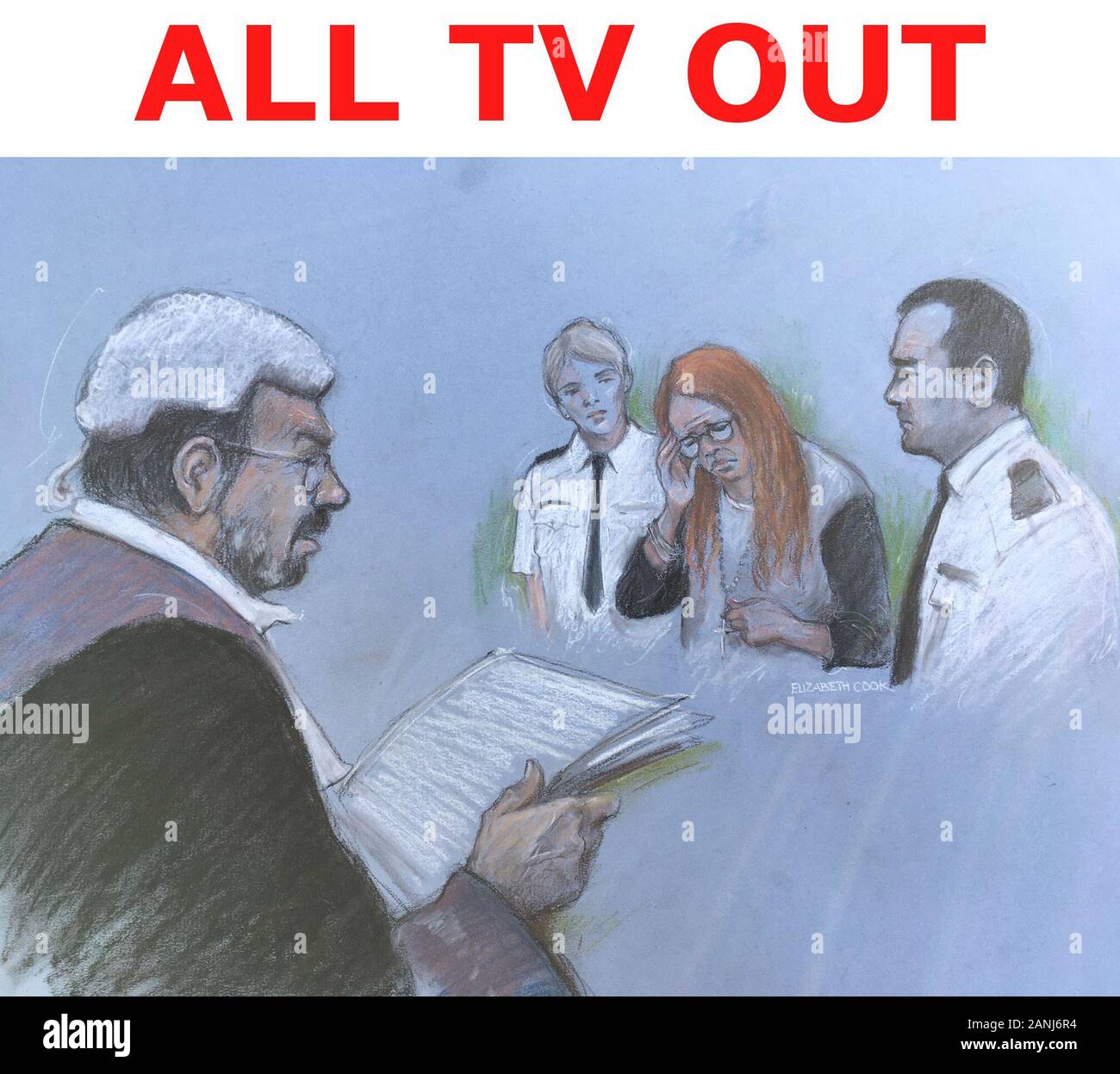 ALL TV OUT Court artist sketch by Elizabeth Cook of Holly Strawbridge ...
