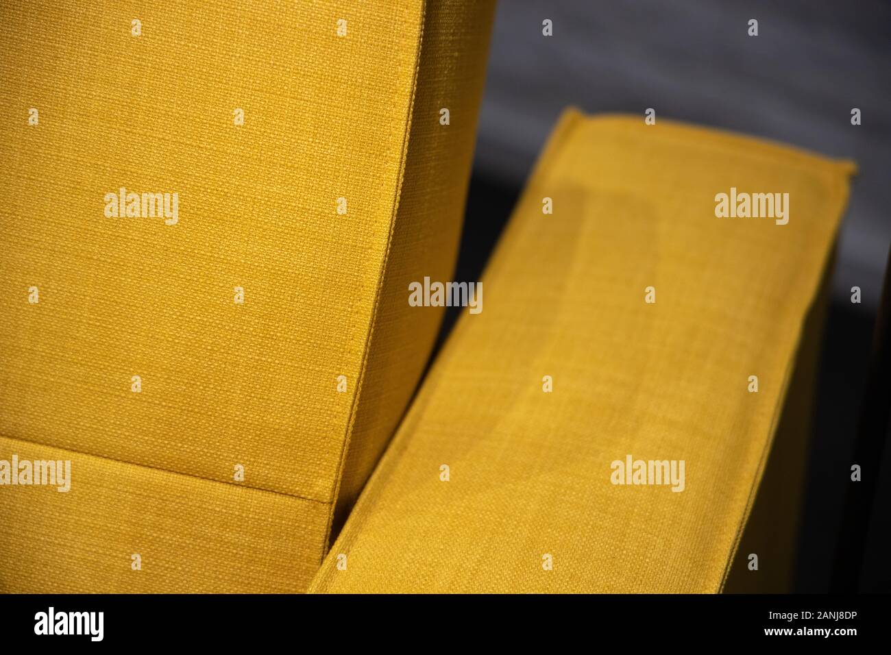 Yellow sofa Fabric Texture, Close Up Stock Photo - Alamy