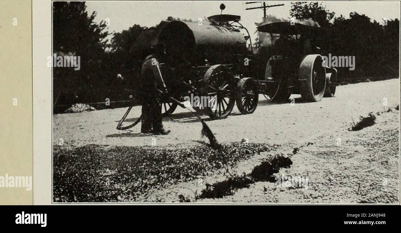Pavements for modern traffic . Construction of Bituminous Macadam by ...