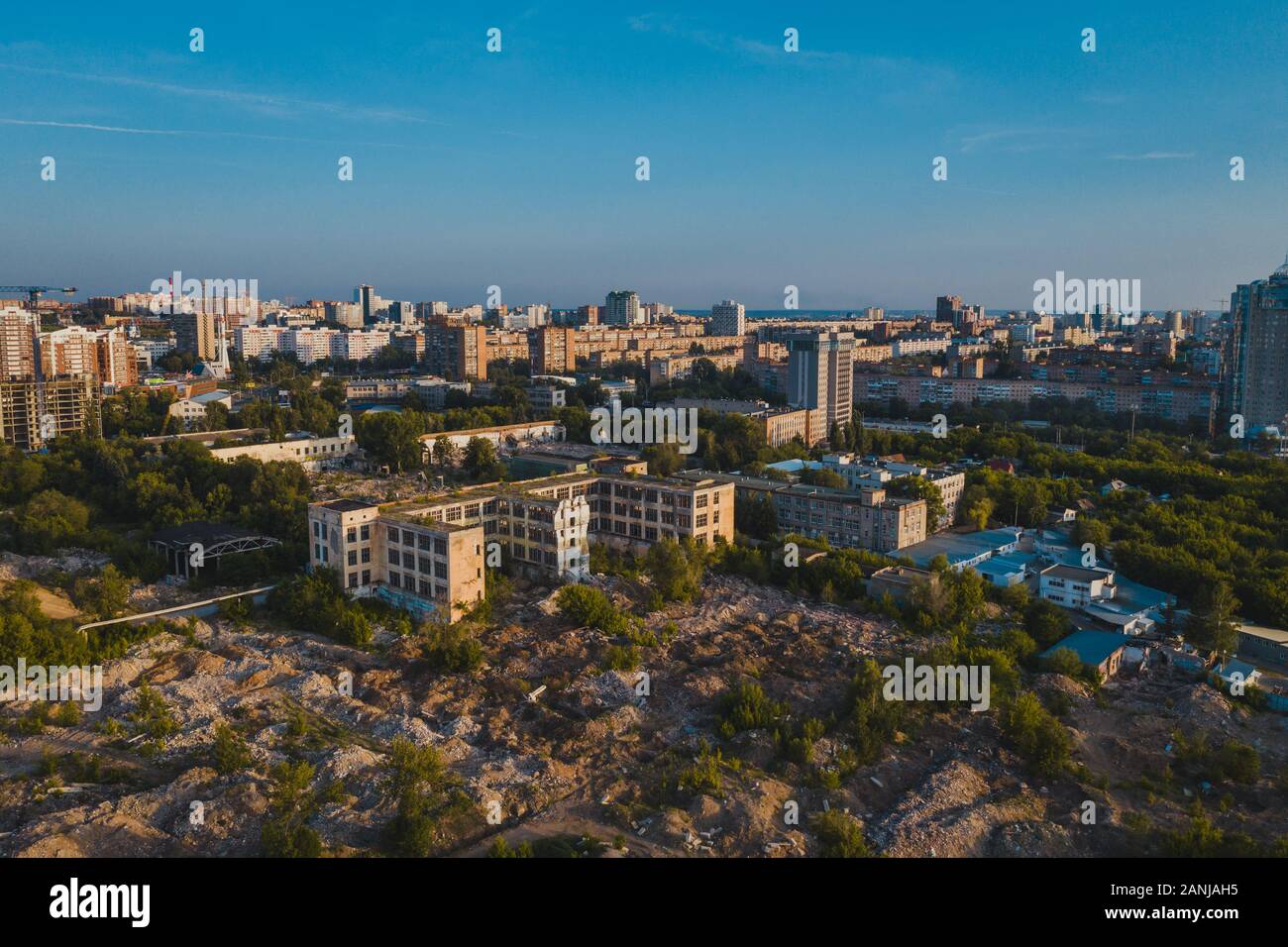 Fall city aerial Stock Photo - Alamy