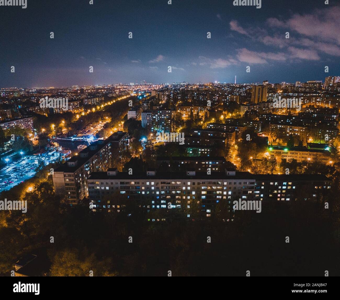 Fall city aerial Stock Photo - Alamy