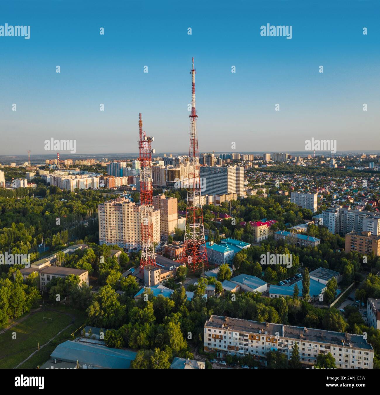 Telecom city tower Stock Photo - Alamy