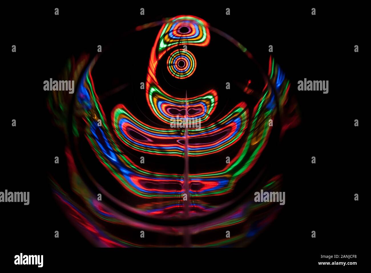 Sound waves in the visible full color in the dark Stock Photo - Alamy