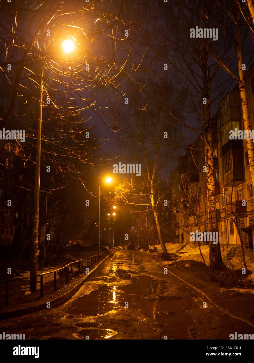 Fall winter city Stock Photo - Alamy