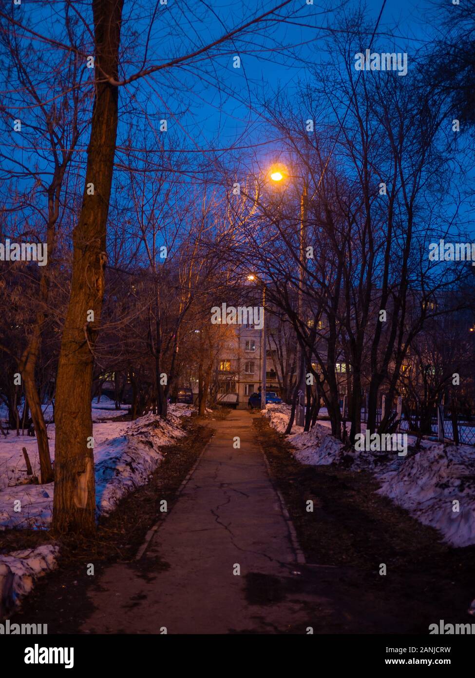 Fall winter city Stock Photo - Alamy