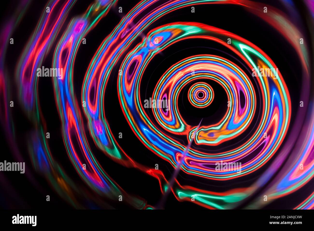 Sound waves in the visible full color in the dark Stock Photo - Alamy