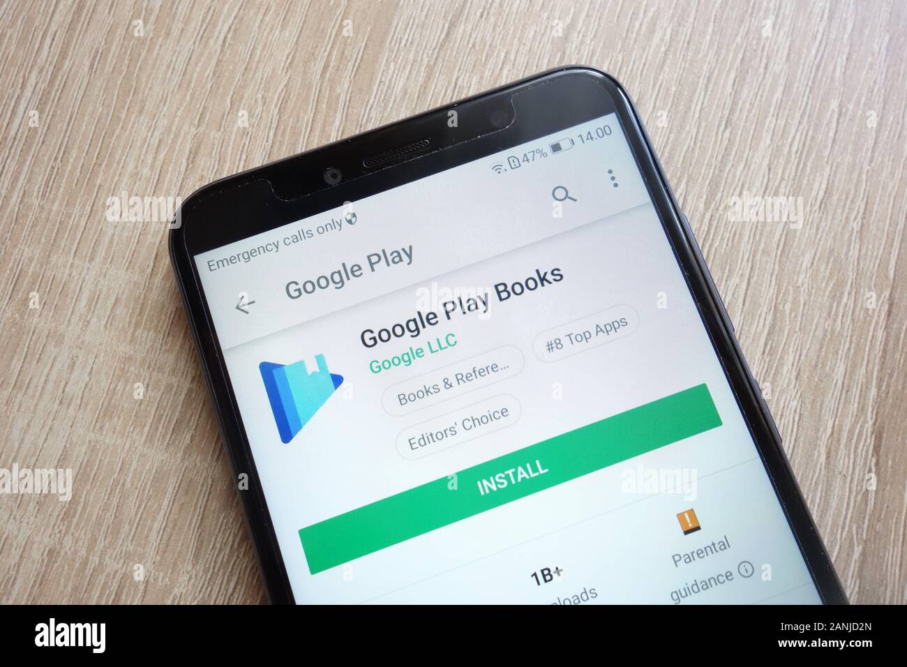 Google Play Books app on Google Play Store website displayed on Huawei ...