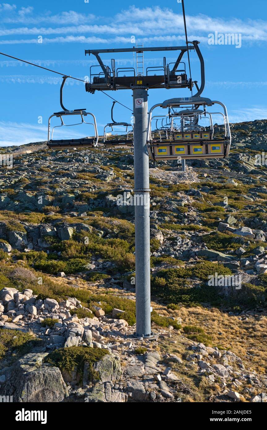 Aerial lift journey and view in Serra da Estrela. Portugal Stock Photo ...