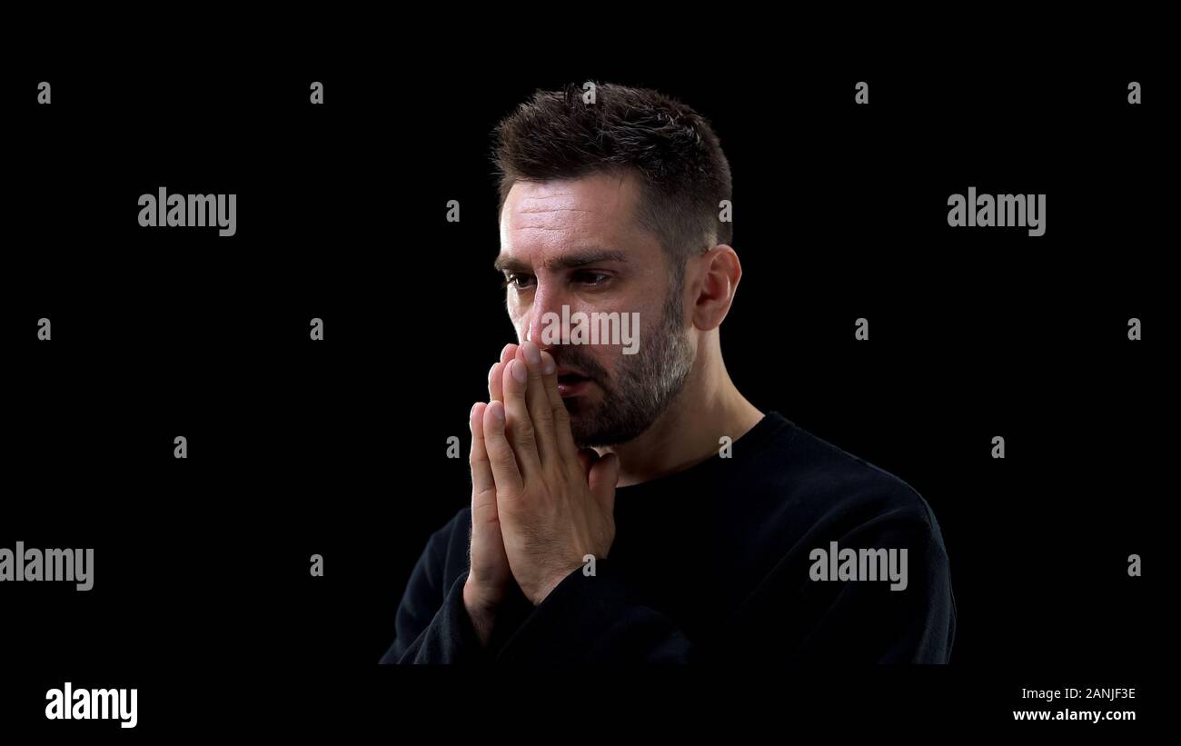 Praying black man help god hi-res stock photography and images - Alamy