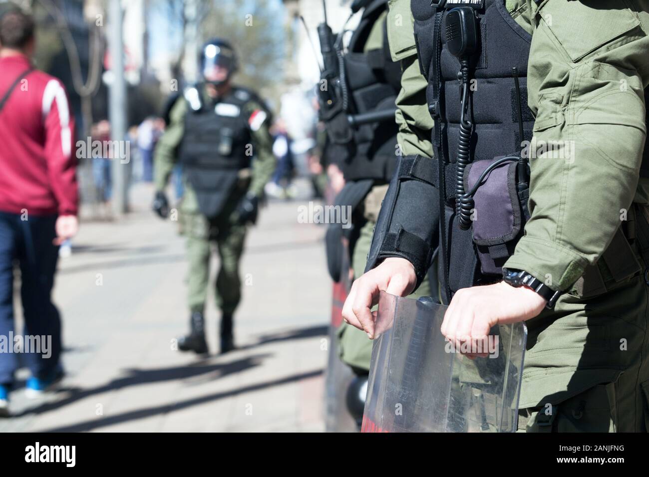 Police officers on duty. Counter-terrorism Stock Photo - Alamy